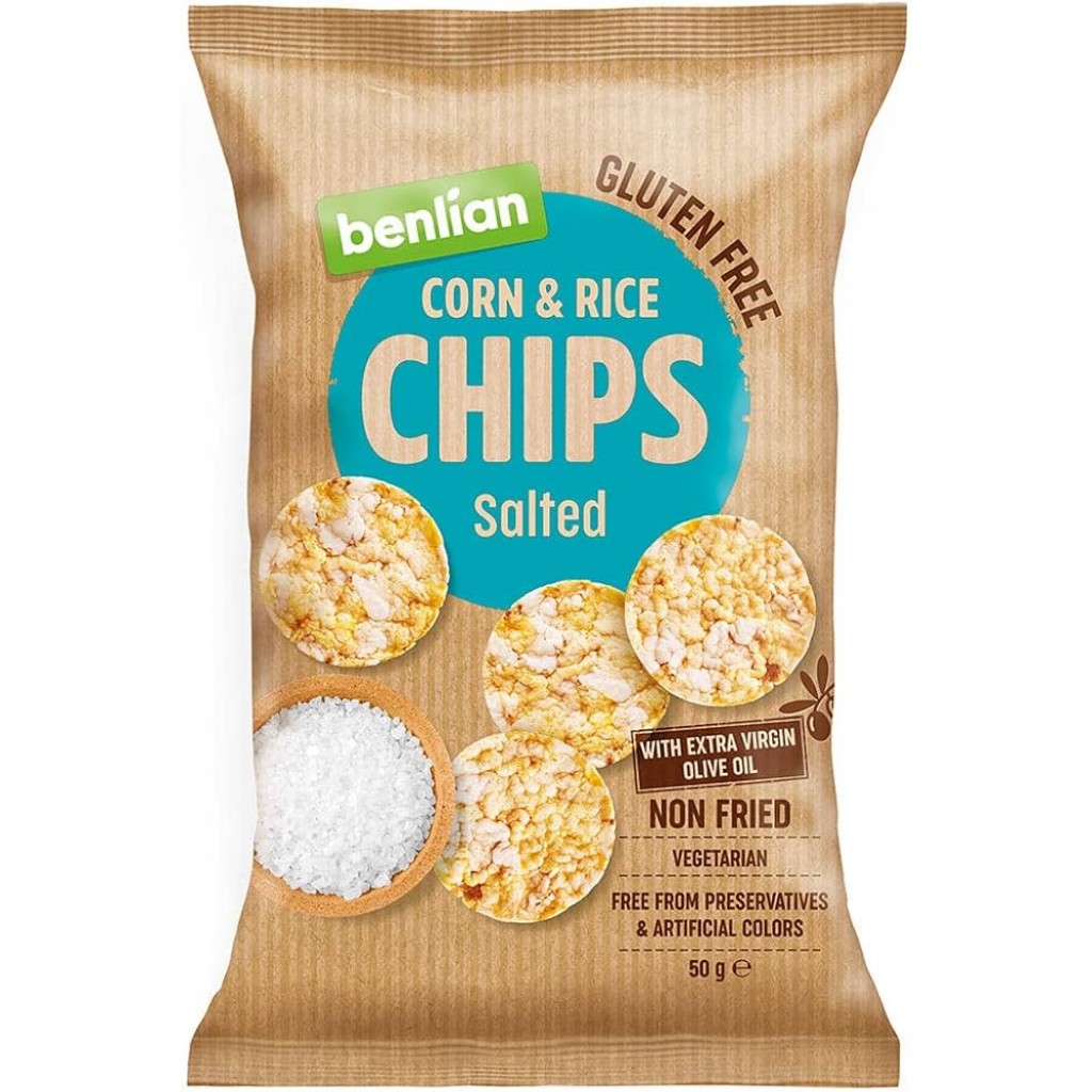 Benlian Salted Corn & Brown Rice Chips 50g