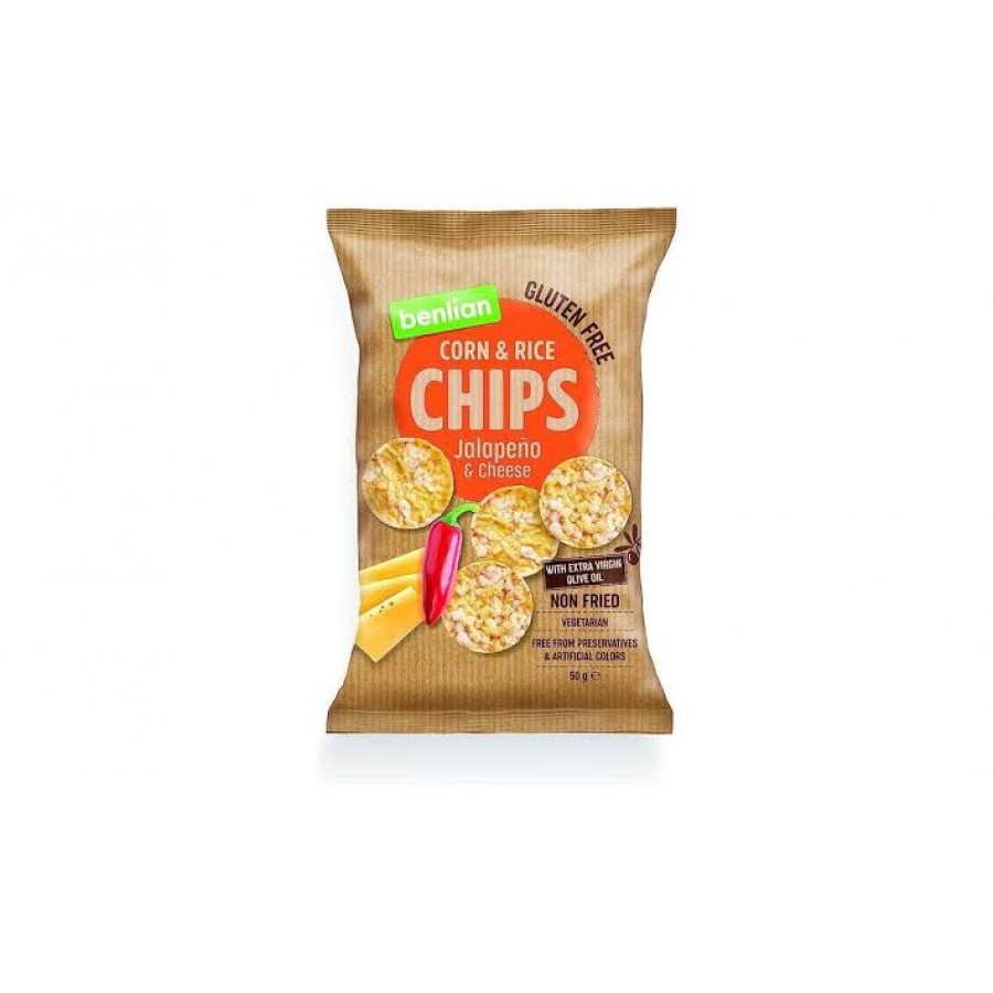 Benlian Jelepeno Corn & Brown Rice Chips - 50g