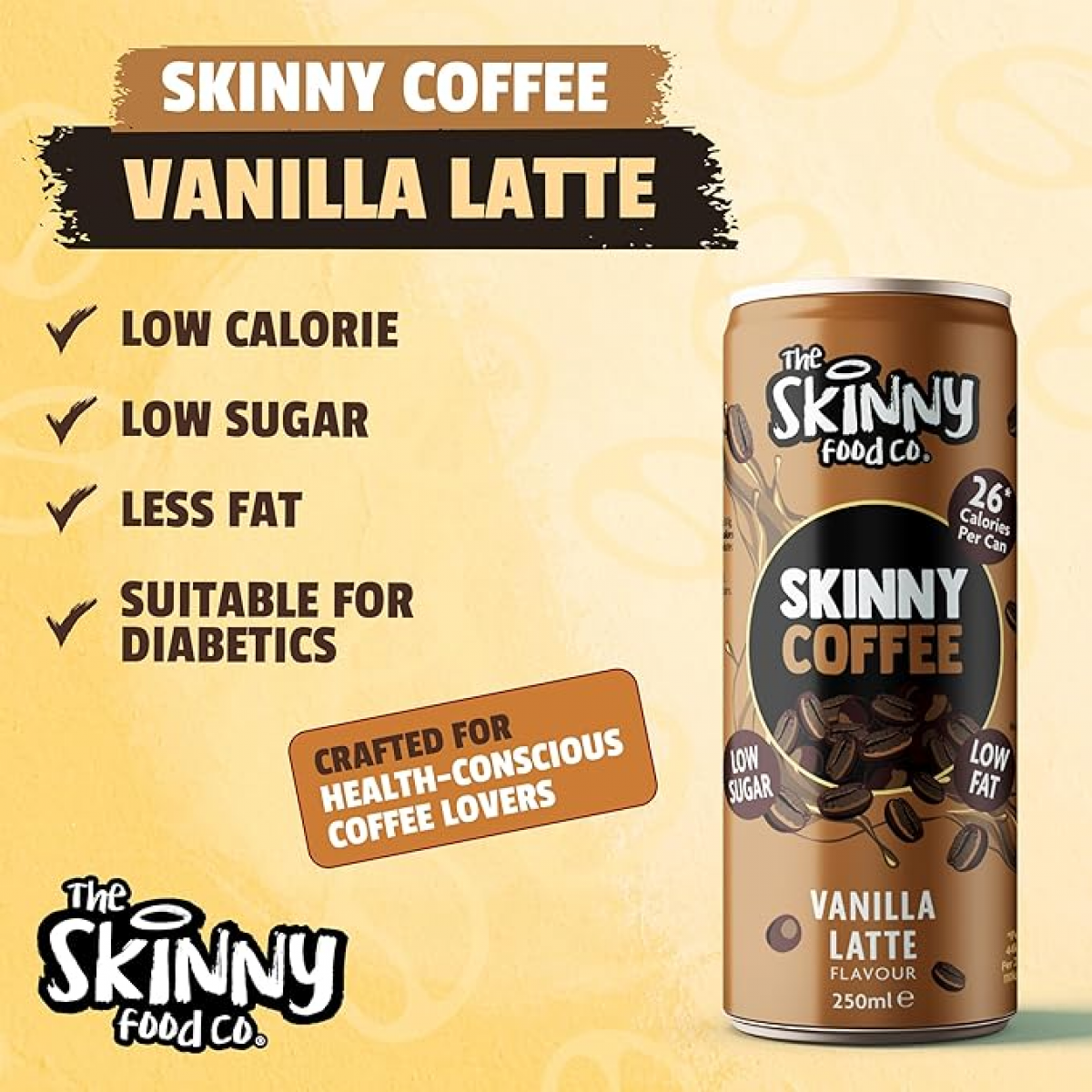 Vanilla Latte Low Calorie Coffee Skinny Food Co