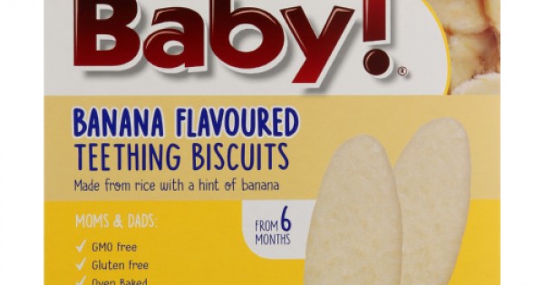 بسكويت التسنين للأطفال بنكهة الموز هاي بيبي