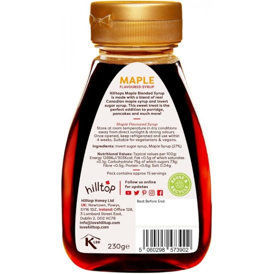 Hilltop Pure Canadian Maple Syrup - 230 g