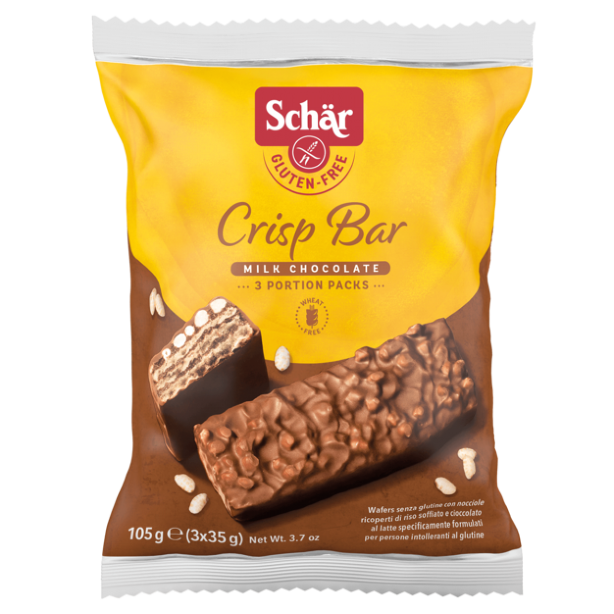 Crisp Bar Milk Chocolate Schar